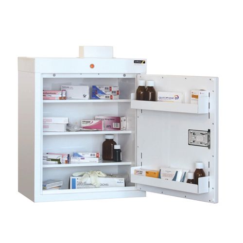 Medicine Cabinet 3 Shelves & 2 Door Trays - 90 Litres | MidMeds Limited